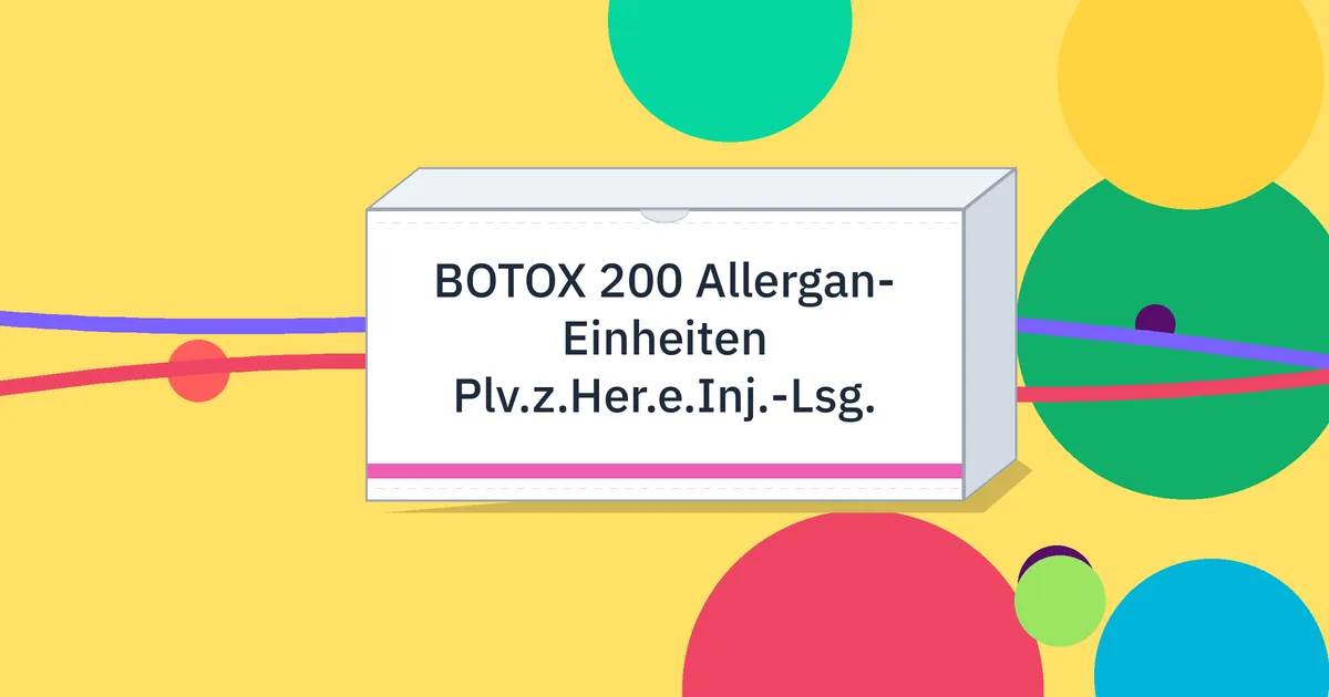 Symbolbild: Packung mit der Aufschrift BOTOX 200 Allergan-Einheiten Plv.z.Her.e.Inj.-Lsg. (PZN 16807868) – Verfügbarkeit und Bezug in Apotheken in Frankfurt am Main