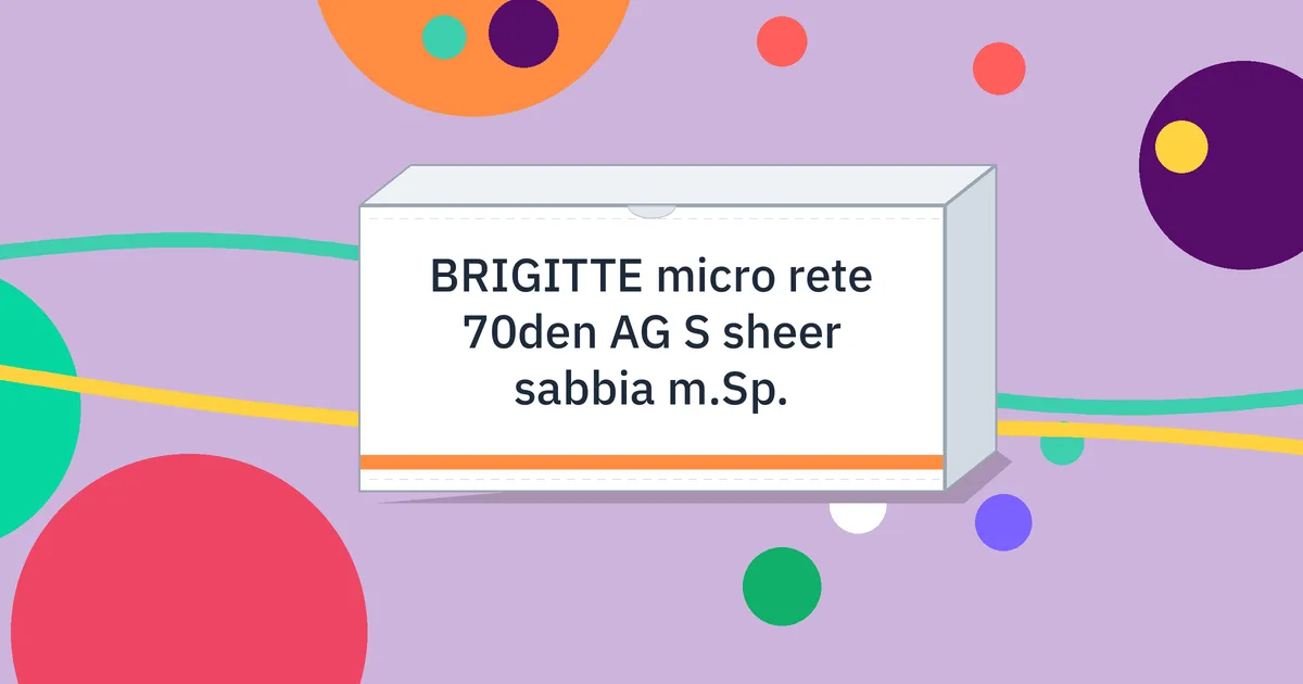 Symbolbild: Packung mit der Aufschrift BRIGITTE micro rete 70den AG S sheer sabbia m.Sp. (PZN 16182983) – Verfügbarkeit und Bezug in Apotheken in Frankfurt am Main