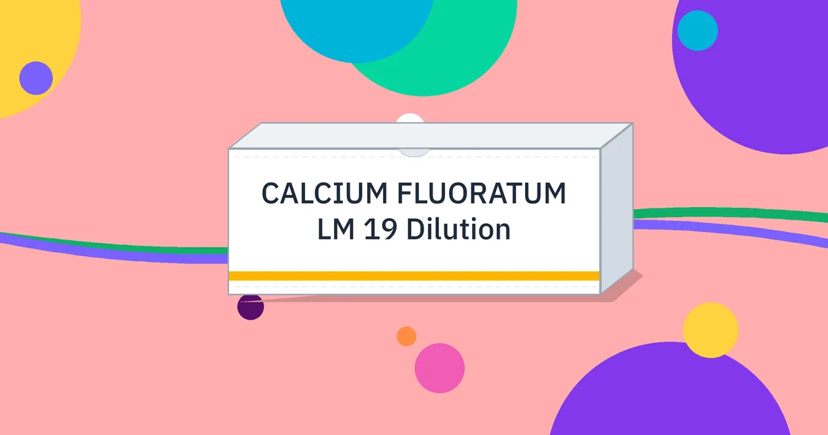 Symbolbild: Packung mit der Aufschrift CALCIUM FLUORATUM LM 19 Dilution (PZN 12804442) – Verfügbarkeit und Bezug in Apotheken in Frankfurt am Main