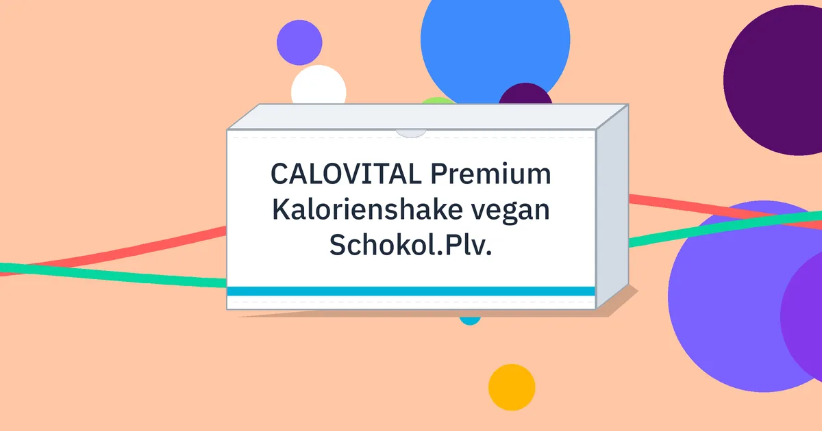 Symbolbild: Packung mit der Aufschrift CALOVITAL Premium Kalorienshake vegan Schokol.Plv. (PZN 19479643) – Verfügbarkeit und Bezug in Apotheken in Frankfurt am Main