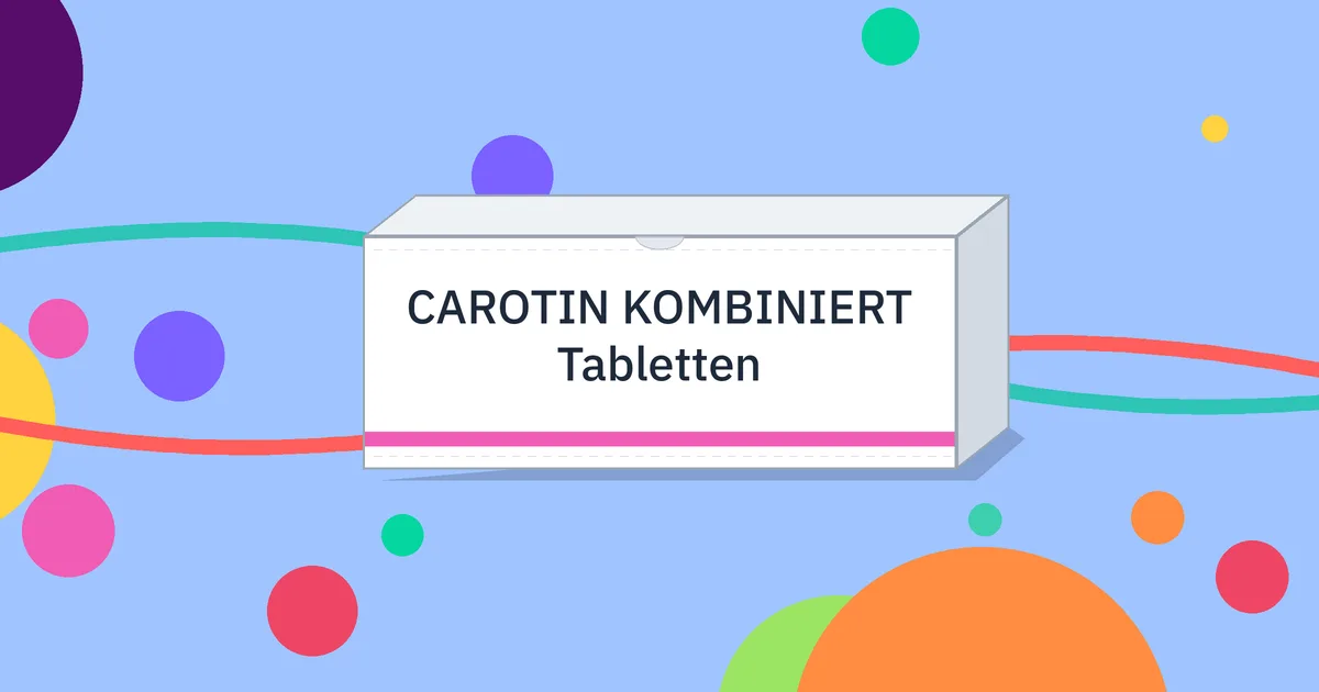 Symbolbild: Packung mit der Aufschrift CAROTIN KOMBINIERT Tabletten (PZN 18722188) – Verfügbarkeit und Bezug in Apotheken in Frankfurt am Main