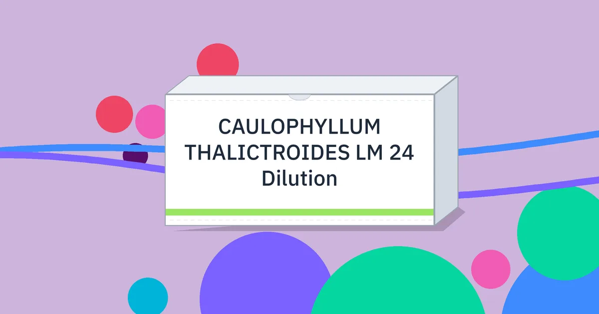 Symbolbild: Packung mit der Aufschrift CAULOPHYLLUM THALICTROIDES LM 24 Dilution (PZN 13434912) – Verfügbarkeit und Bezug in Apotheken in Frankfurt am Main