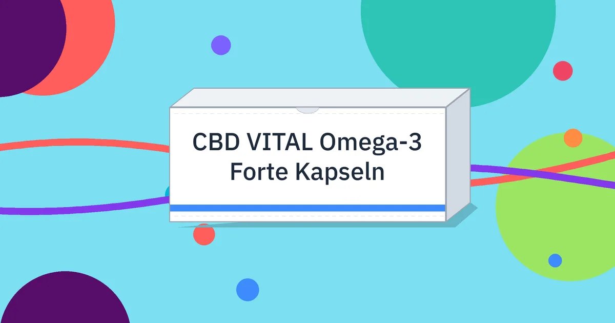 Symbolbild: Packung mit der Aufschrift CBD VITAL Omega-3 Forte Kapseln (PZN 18453363) – Verfügbarkeit und Bezug in Apotheken in Frankfurt am Main