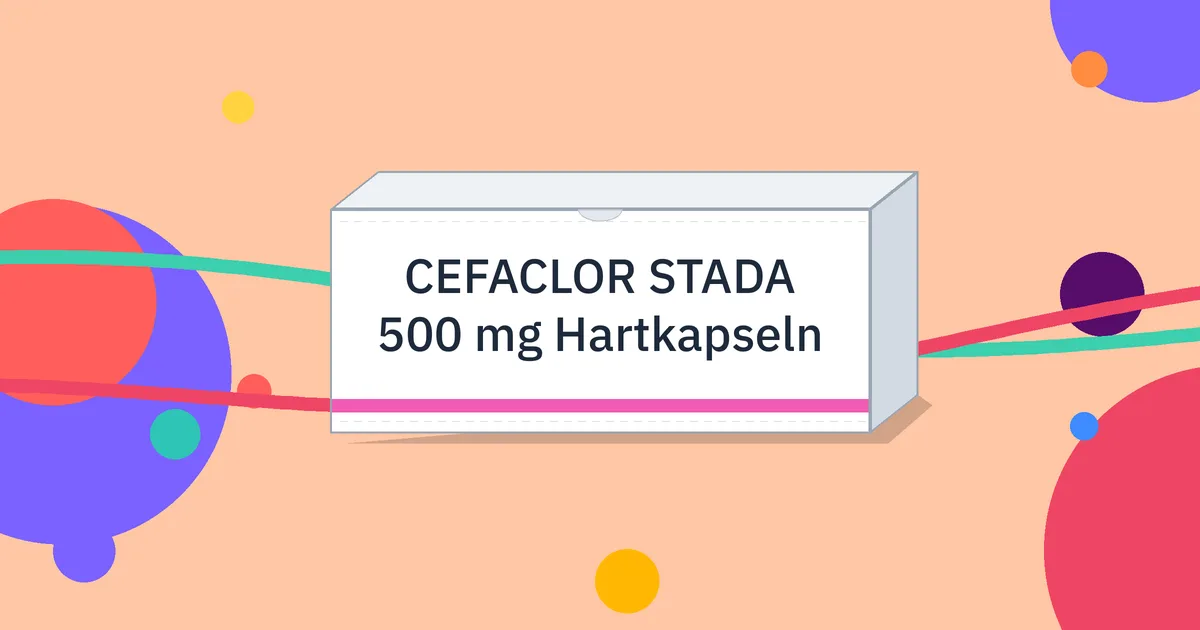 Symbolbild: Packung mit der Aufschrift CEFACLOR STADA 500 mg Hartkapseln (PZN 07273540) – Verfügbarkeit und Bezug in Apotheken in Frankfurt am Main
