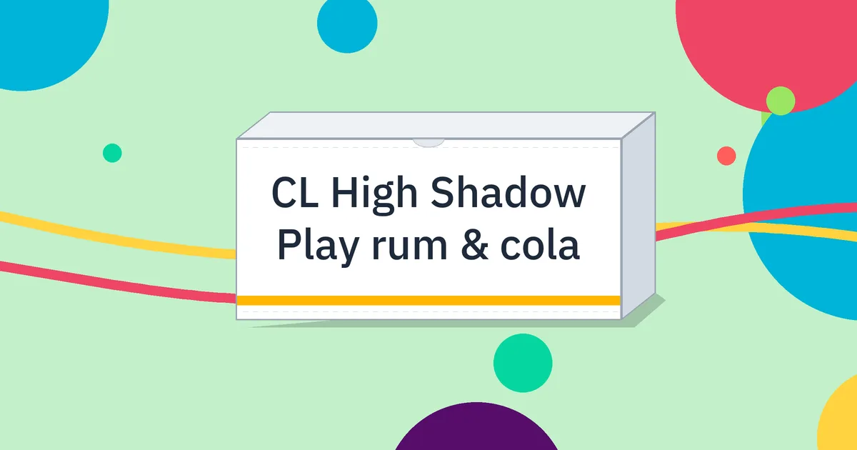 Symbolbild: Packung mit der Aufschrift CL High Shadow Play rum & cola (PZN 20028673) – Verfügbarkeit und Bezug in Apotheken in Frankfurt am Main