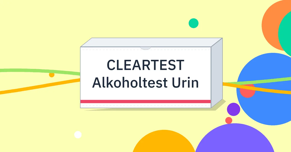Symbolbild: Packung mit der Aufschrift CLEARTEST Alkoholtest Urin (PZN 19393829) – Verfügbarkeit und Bezug in Apotheken in Frankfurt am Main
