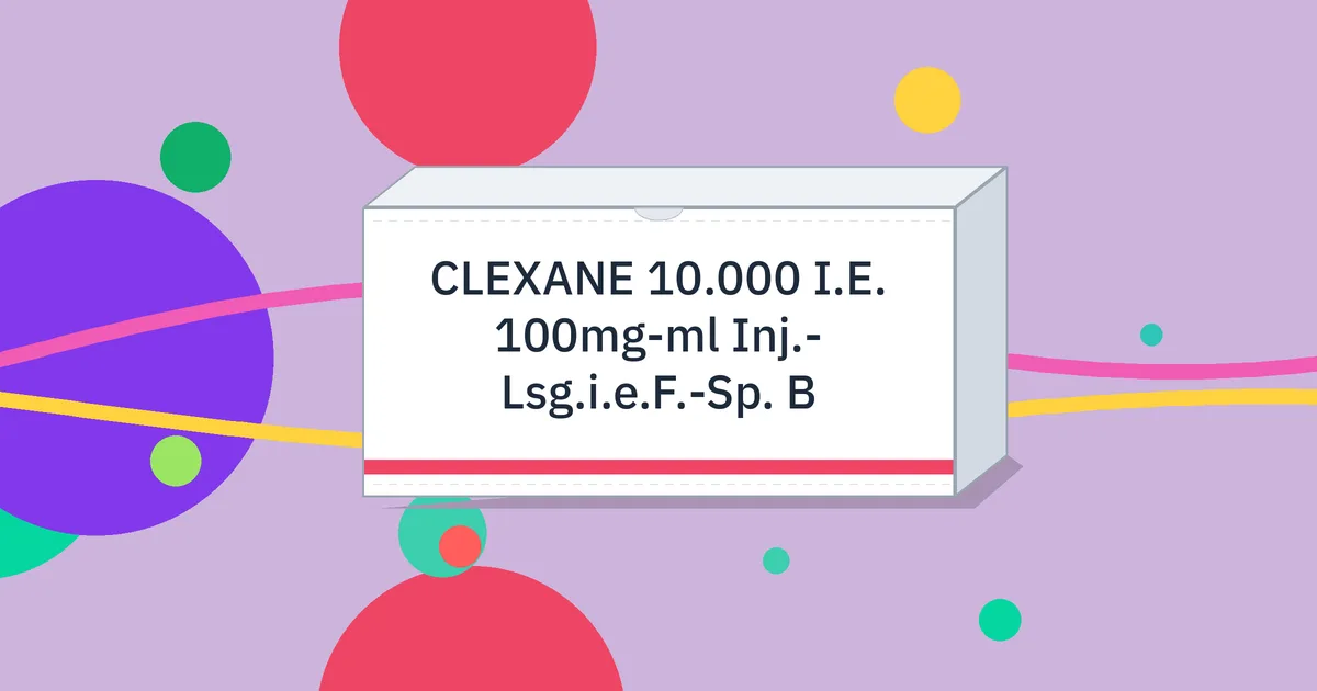 Symbolbild: Packung mit der Aufschrift CLEXANE 10.000 I.E. 100mg-ml Inj.-Lsg.i.e.F.-Sp. B (PZN 03198830) – Verfügbarkeit und Bezug in Apotheken in Frankfurt am Main