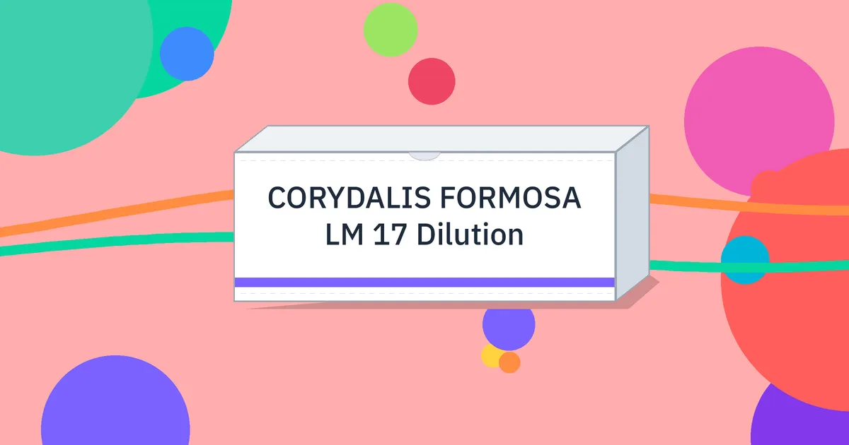 Symbolbild: Packung mit der Aufschrift CORYDALIS FORMOSA LM 17 Dilution (PZN 13454056) – Verfügbarkeit und Bezug in Apotheken in Frankfurt am Main