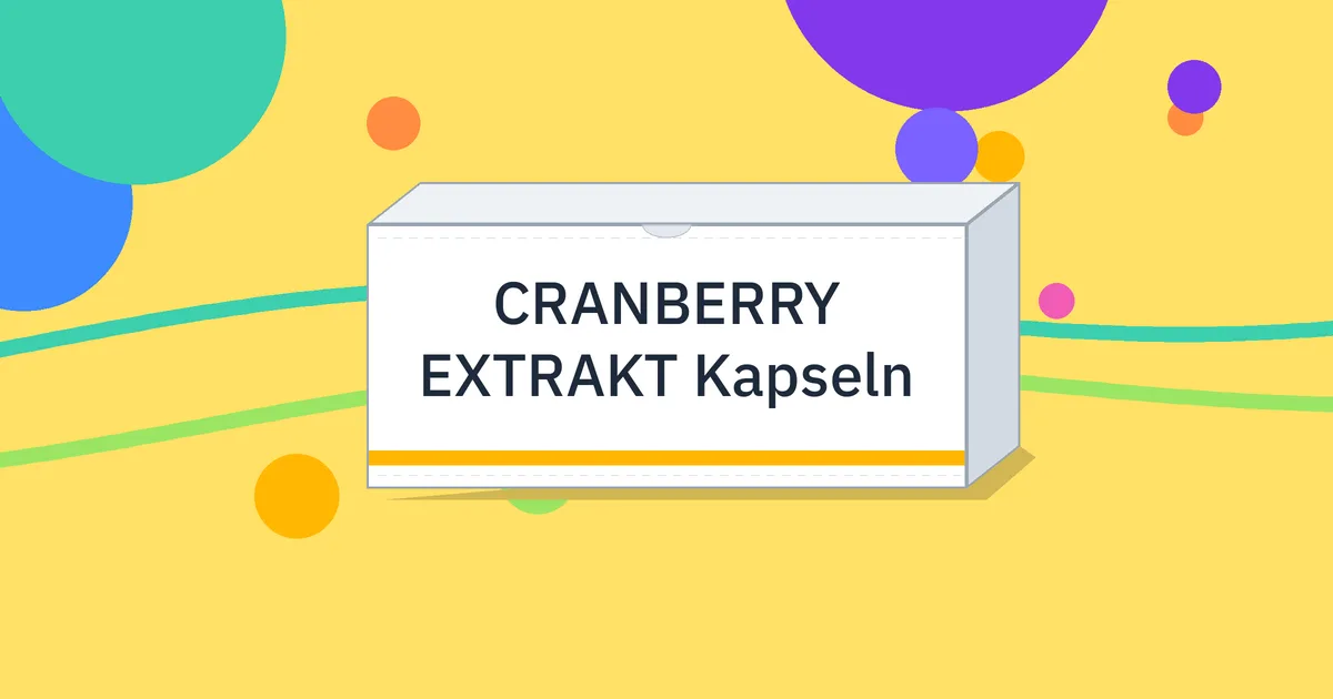 Symbolbild: Packung mit der Aufschrift CRANBERRY EXTRAKT Kapseln (PZN 10309632) – Verfügbarkeit und Bezug in Apotheken in Frankfurt am Main