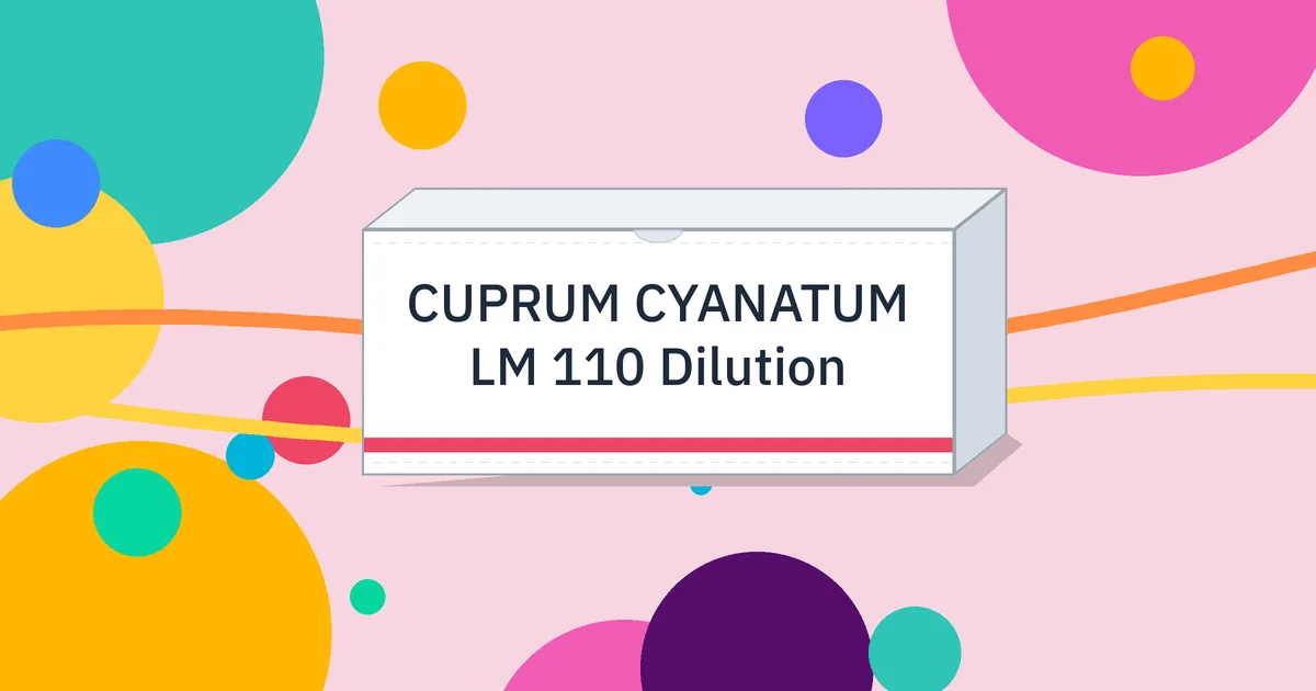 Symbolbild: Packung mit der Aufschrift CUPRUM CYANATUM LM 110 Dilution (PZN 13458491) – Verfügbarkeit und Bezug in Apotheken in Frankfurt am Main