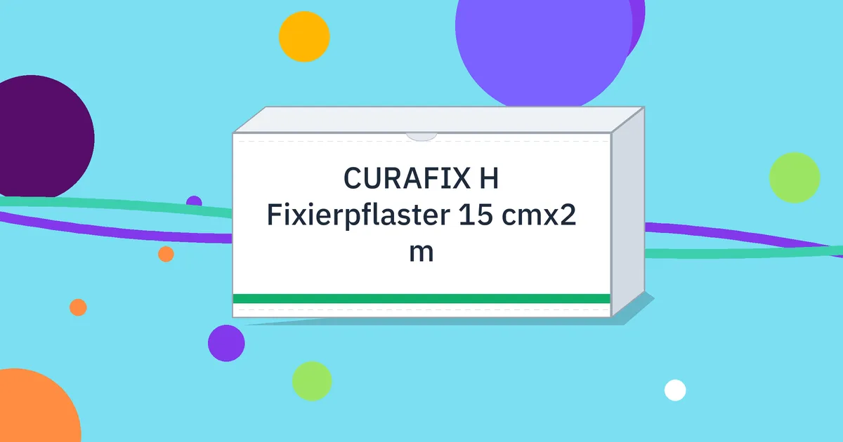 Symbolbild: Packung mit der Aufschrift CURAFIX H Fixierpflaster 15 cmx2 m (PZN 07299634) – Verfügbarkeit und Bezug in Apotheken in Frankfurt am Main
