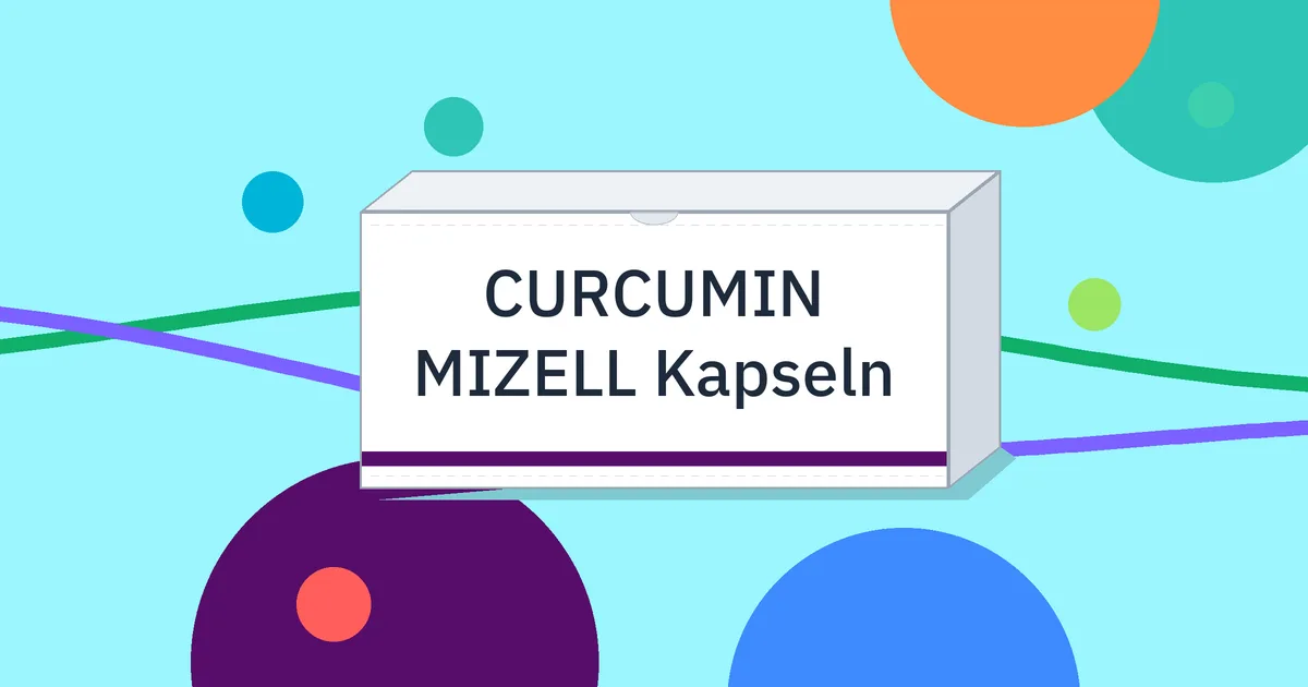 Symbolbild: Packung mit der Aufschrift CURCUMIN MIZELL Kapseln (PZN 19184824) – Verfügbarkeit und Bezug in Apotheken in Frankfurt am Main