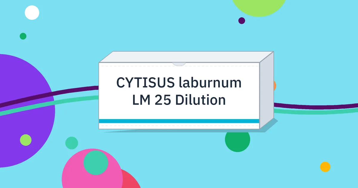 Symbolbild: Packung mit der Aufschrift CYTISUS laburnum LM 25 Dilution (PZN 13460677) – Verfügbarkeit und Bezug in Apotheken in Frankfurt am Main