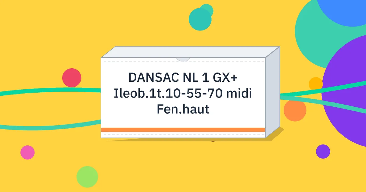 Symbolbild: Packung mit der Aufschrift DANSAC NL 1 GX+ Ileob.1t.10-55-70 midi Fen.haut (PZN 10919997) – Verfügbarkeit und Bezug in Apotheken in Frankfurt am Main
