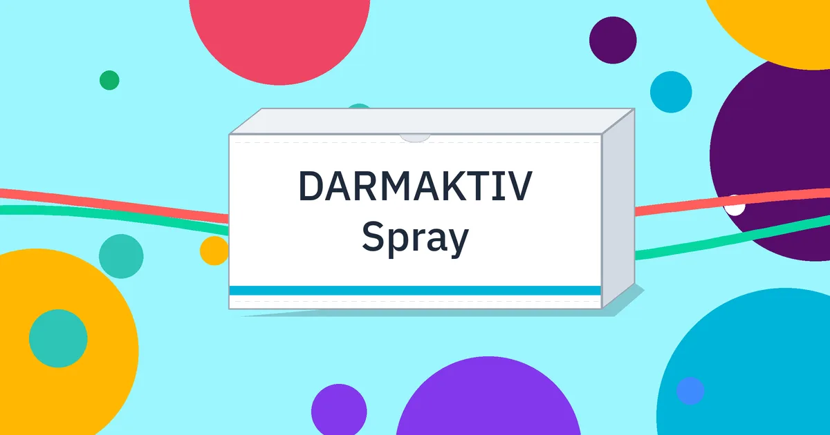 Symbolbild: Packung mit der Aufschrift DARMAKTIV Spray (PZN 11873576) – Verfügbarkeit und Bezug in Apotheken in Frankfurt am Main