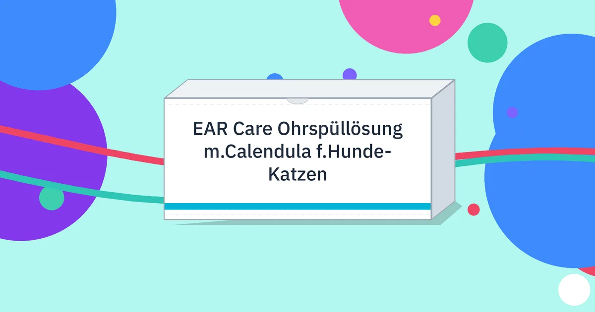 Symbolbild: Packung mit der Aufschrift EAR Care Ohrspüllösung m.Calendula f.Hunde-Katzen (PZN 16361415) – Verfügbarkeit und Bezug in Apotheken in Frankfurt am Main