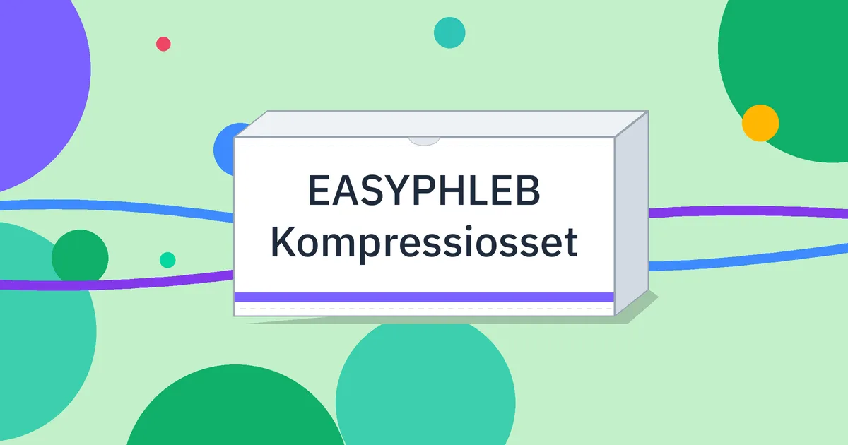 Symbolbild: Packung mit der Aufschrift EASYPHLEB Kompressiosset (PZN 19293513) – Verfügbarkeit und Bezug in Apotheken in Frankfurt am Main