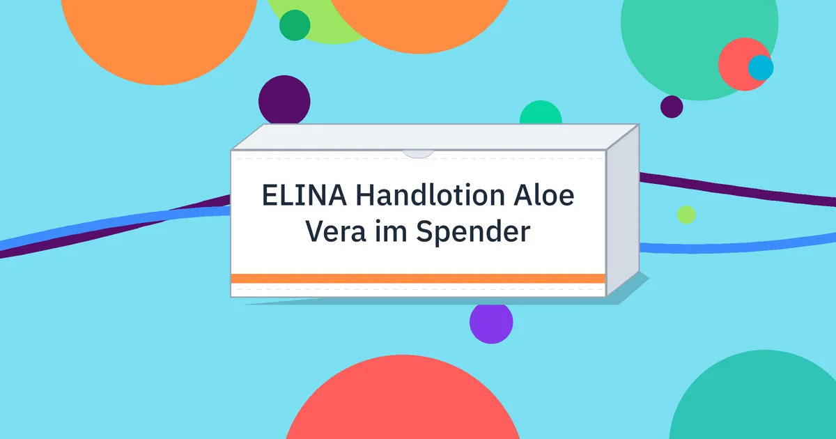 Symbolbild: Packung mit der Aufschrift ELINA Handlotion Aloe Vera im Spender (PZN 11521765) – Verfügbarkeit und Bezug in Apotheken in Frankfurt am Main