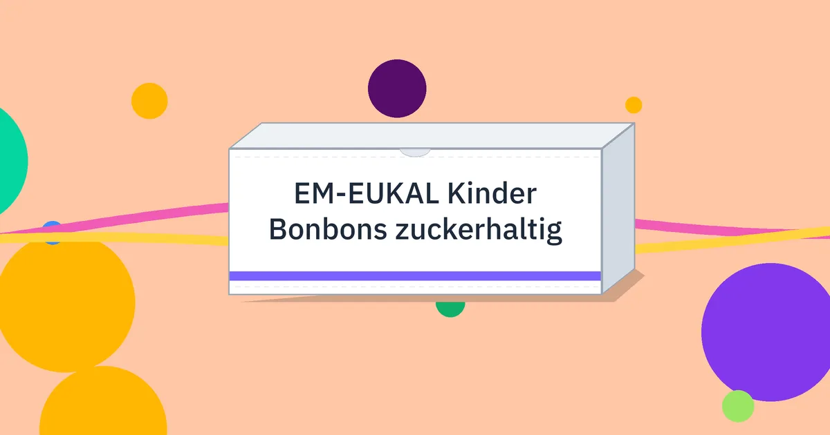 Symbolbild: Packung mit der Aufschrift EM-EUKAL Kinder Bonbons zuckerhaltig (PZN 01486737) – Verfügbarkeit und Bezug in Apotheken in Frankfurt am Main