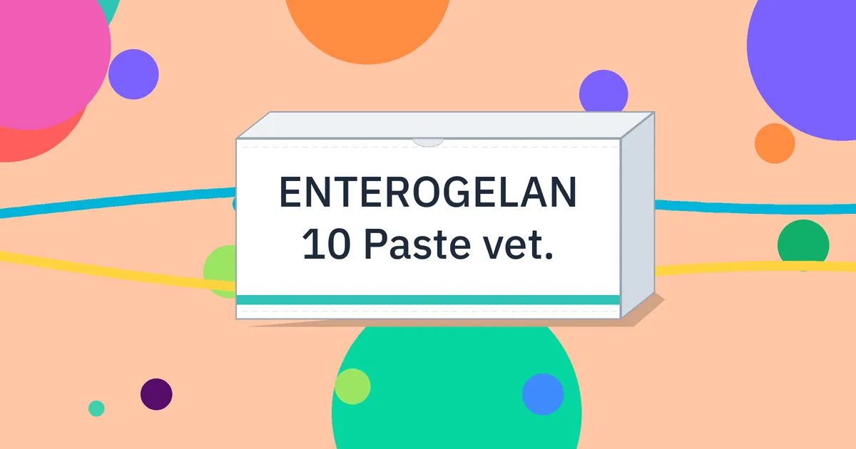 Symbolbild: Packung mit der Aufschrift ENTEROGELAN 10 Paste vet. (PZN 05355340) – Verfügbarkeit und Bezug in Apotheken in Frankfurt am Main