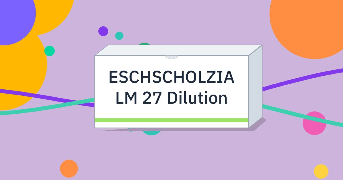 Symbolbild: Packung mit der Aufschrift ESCHSCHOLZIA LM 27 Dilution (PZN 13480148) – Verfügbarkeit und Bezug in Apotheken in Frankfurt am Main