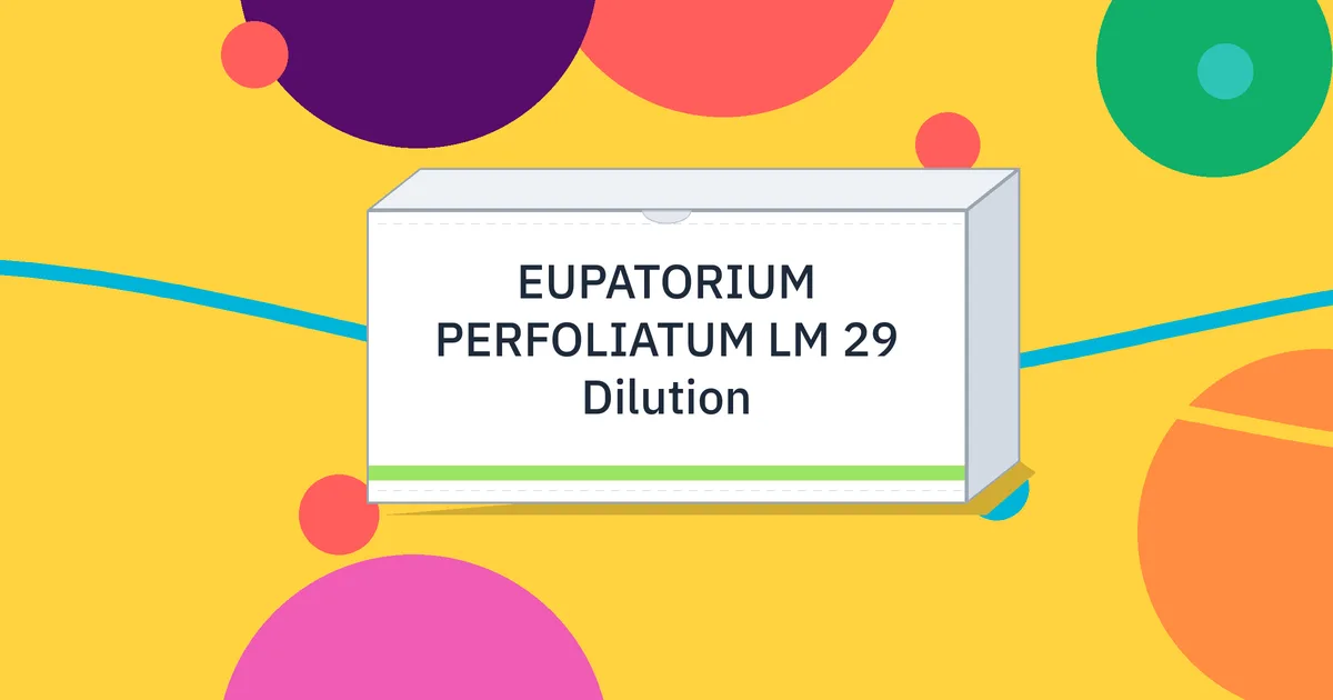 Symbolbild: Packung mit der Aufschrift EUPATORIUM PERFOLIATUM LM 29 Dilution (PZN 12846392) – Verfügbarkeit und Bezug in Apotheken in Frankfurt am Main