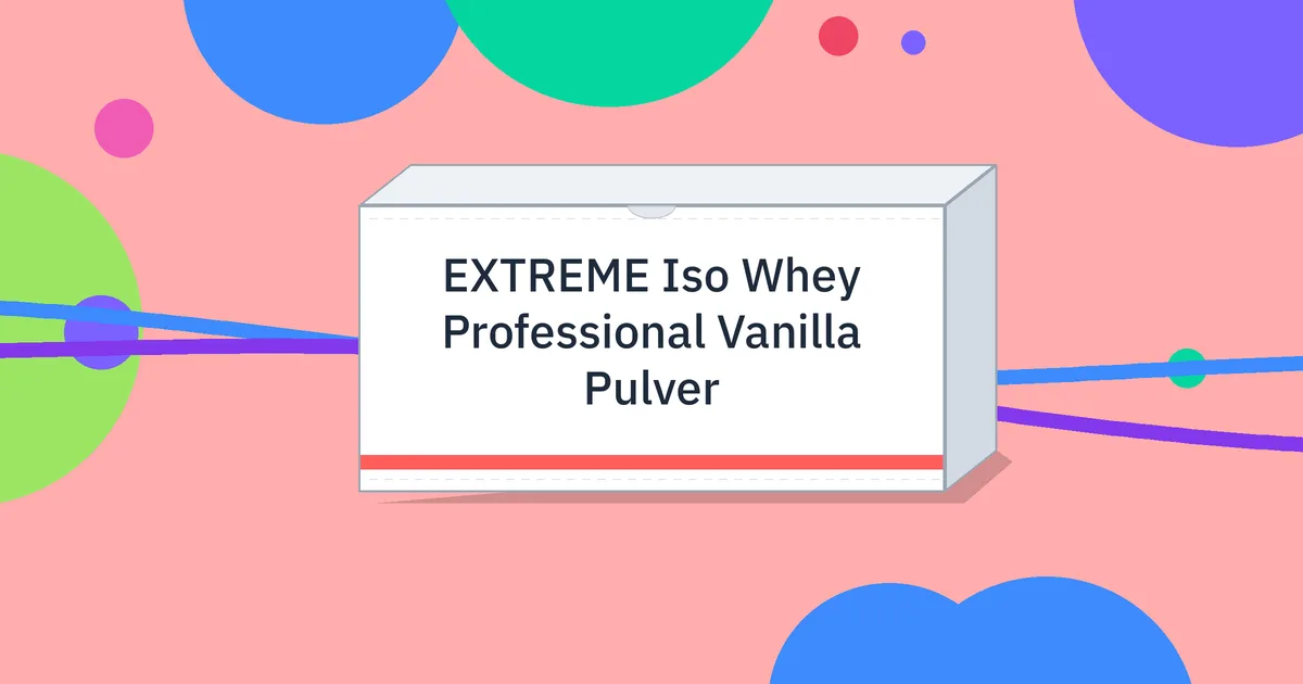 Symbolbild: Packung mit der Aufschrift EXTREME Iso Whey Professional Vanilla Pulver (PZN 02465312) – Verfügbarkeit und Bezug in Apotheken in Frankfurt am Main