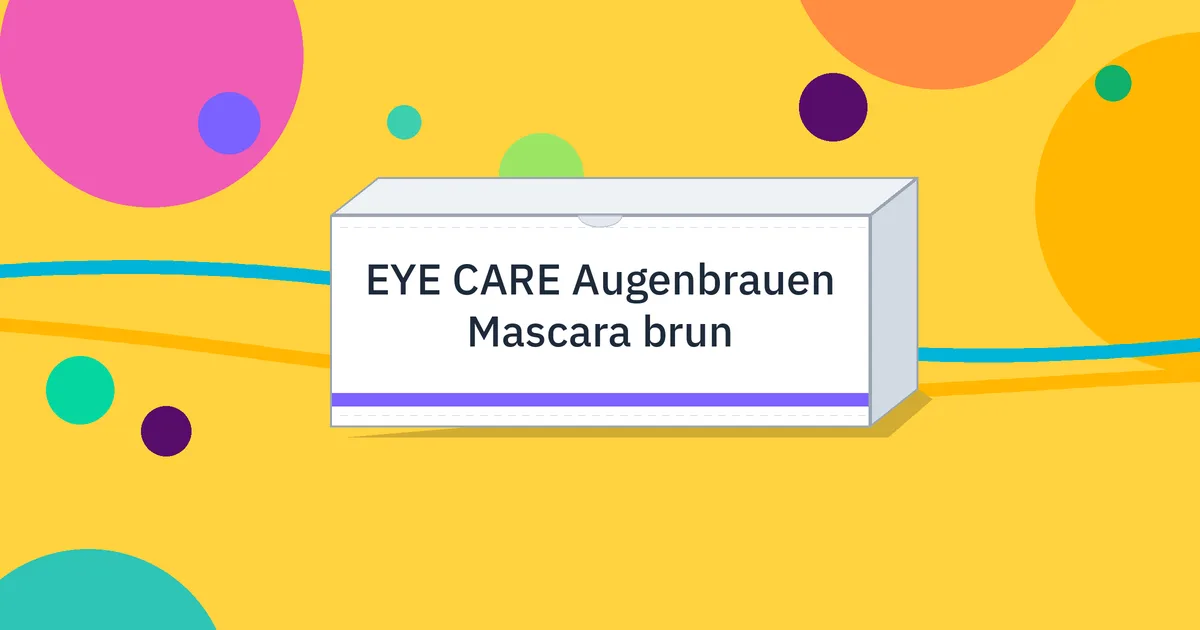Symbolbild: Packung mit der Aufschrift EYE CARE Augenbrauen Mascara brun (PZN 12481878) – Verfügbarkeit und Bezug in Apotheken in Frankfurt am Main