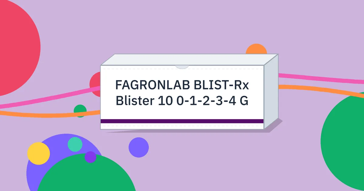 Symbolbild: Packung mit der Aufschrift FAGRONLAB BLIST-Rx Blister 10 0-1-2-3-4 G (PZN 19640676) – Verfügbarkeit und Bezug in Apotheken in Frankfurt am Main