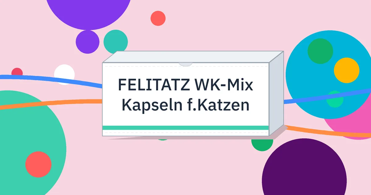 Symbolbild: Packung mit der Aufschrift FELITATZ WK-Mix Kapseln f.Katzen (PZN 16906978) – Verfügbarkeit und Bezug in Apotheken in Frankfurt am Main