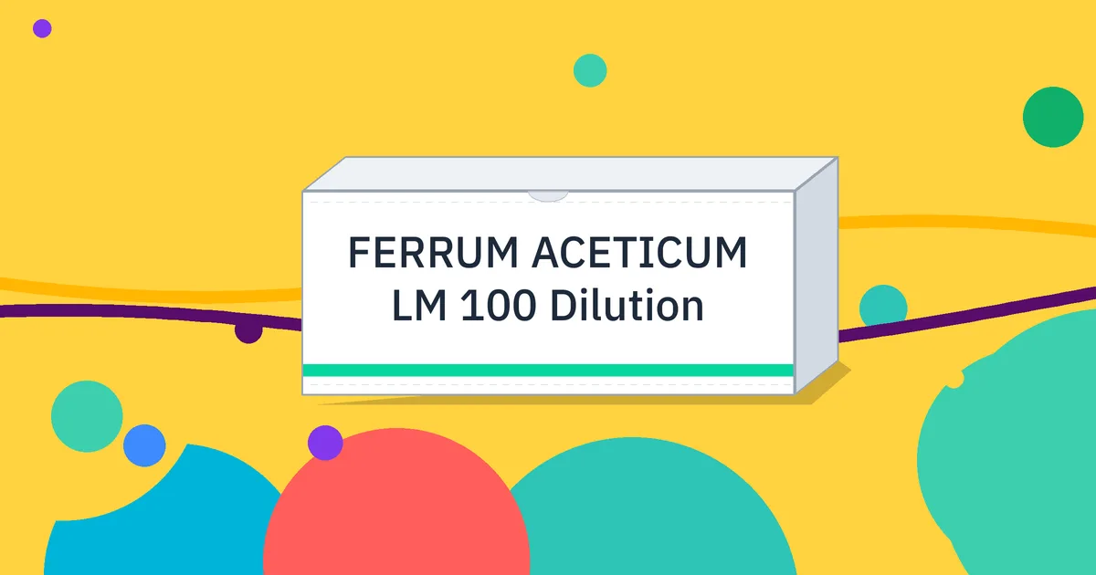 Symbolbild: Packung mit der Aufschrift FERRUM ACETICUM LM 100 Dilution (PZN 13488629) – Verfügbarkeit und Bezug in Apotheken in Frankfurt am Main