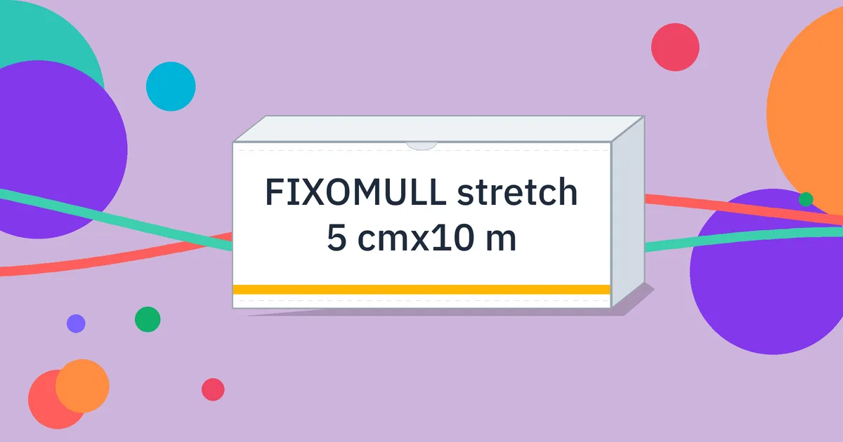 Symbolbild: Packung mit der Aufschrift FIXOMULL stretch 5 cmx10 m (PZN 18794934) – Verfügbarkeit und Bezug in Apotheken in Frankfurt am Main