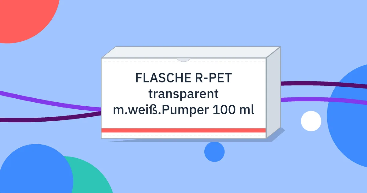 Symbolbild: Packung mit der Aufschrift FLASCHE R-PET transparent m.weiß.Pumper 100 ml (PZN 16681226) – Verfügbarkeit und Bezug in Apotheken in Frankfurt am Main