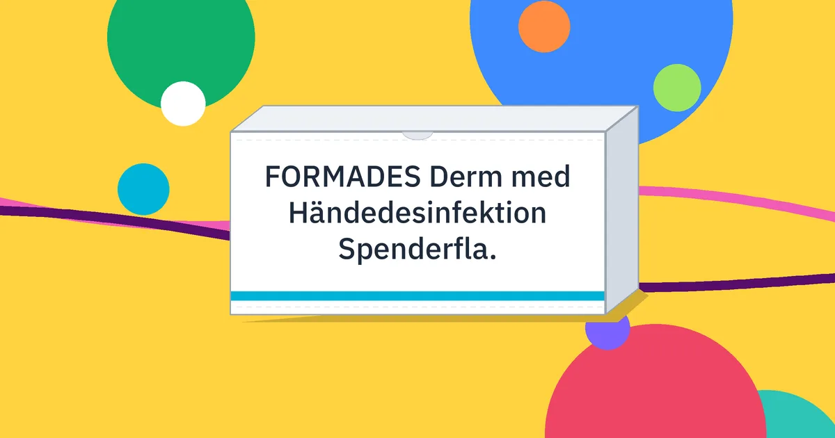 Symbolbild: Packung mit der Aufschrift FORMADES Derm med Händedesinfektion Spenderfla. (PZN 16928804) – Verfügbarkeit und Bezug in Apotheken in Frankfurt am Main