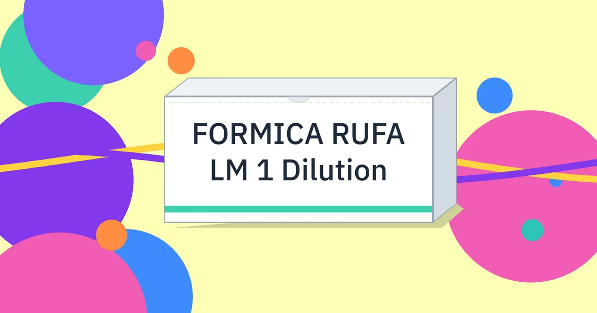 Symbolbild: Packung mit der Aufschrift FORMICA RUFA LM 1 Dilution (PZN 10823234) – Verfügbarkeit und Bezug in Apotheken in Frankfurt am Main