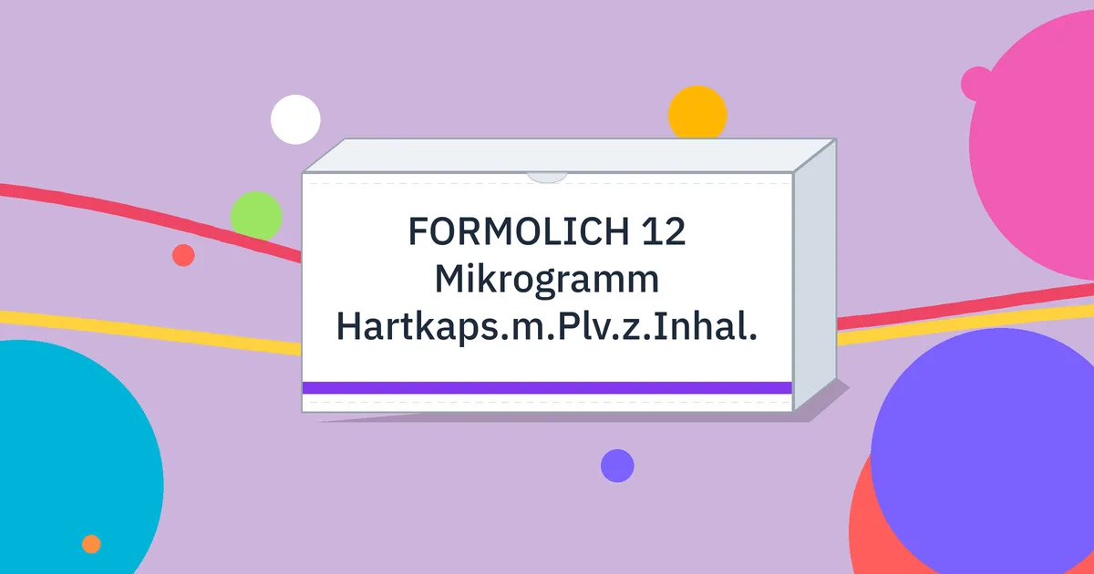 Symbolbild: Packung mit der Aufschrift FORMOLICH 12 Mikrogramm Hartkaps.m.Plv.z.Inhal. (PZN 03446274) – Verfügbarkeit und Bezug in Apotheken in Frankfurt am Main