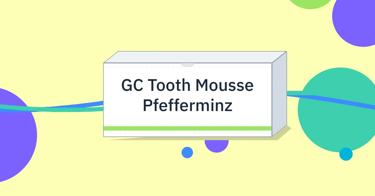 Symbolbild: Packung mit der Aufschrift GC Tooth Mousse Pfefferminz (PZN 09517532) – Verfügbarkeit und Bezug in Apotheken in Frankfurt am Main