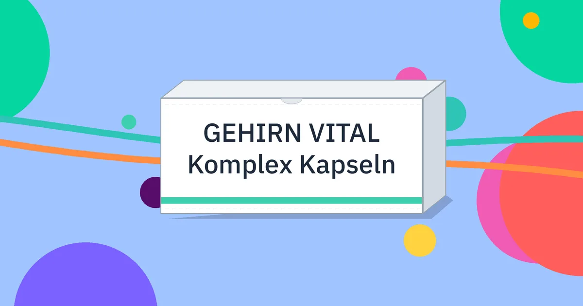 Symbolbild: Packung mit der Aufschrift GEHIRN VITAL Komplex Kapseln (PZN 20272918) – Verfügbarkeit und Bezug in Apotheken in Frankfurt am Main