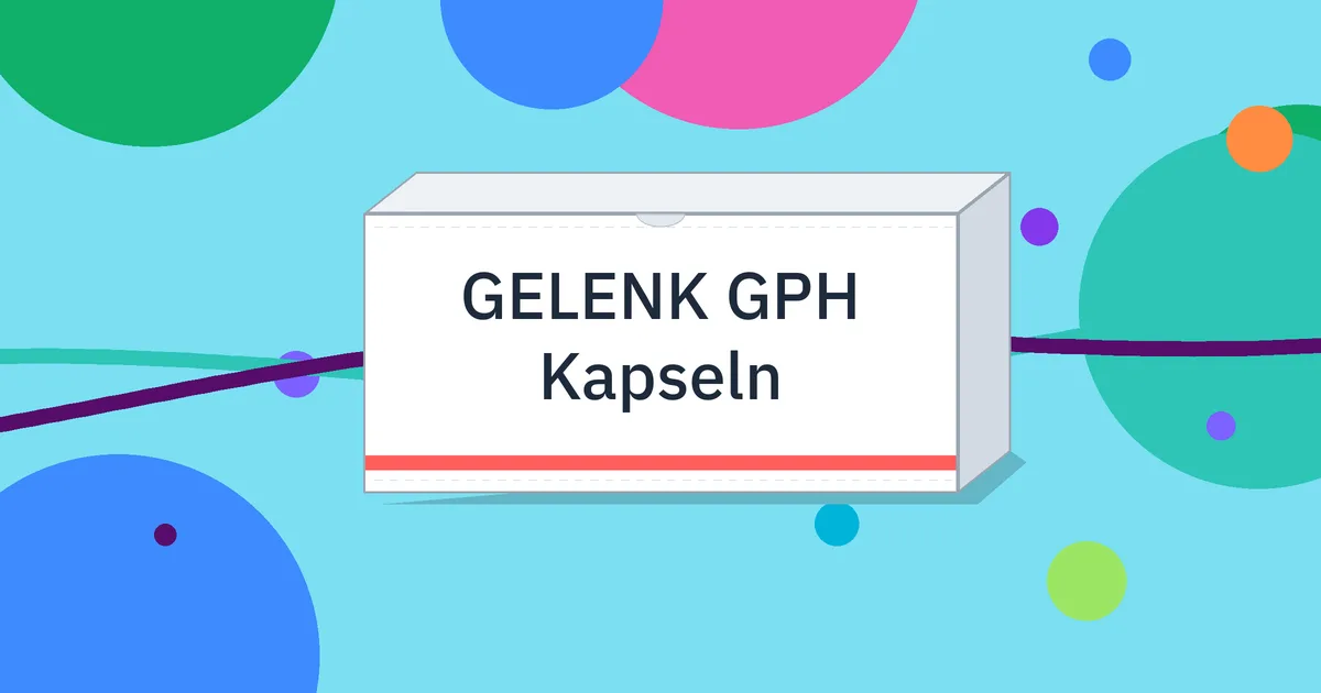 Symbolbild: Packung mit der Aufschrift GELENK GPH Kapseln (PZN 02886870) – Verfügbarkeit und Bezug in Apotheken in Frankfurt am Main