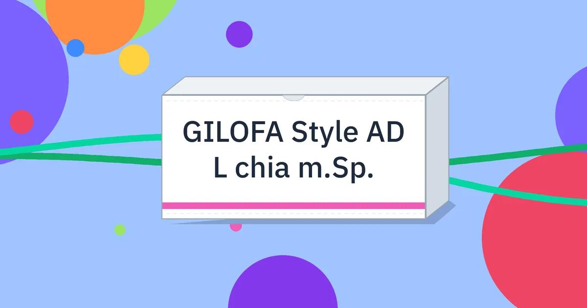 Symbolbild: Packung mit der Aufschrift GILOFA Style AD L chia m.Sp. (PZN 16727514) – Verfügbarkeit und Bezug in Apotheken in Frankfurt am Main