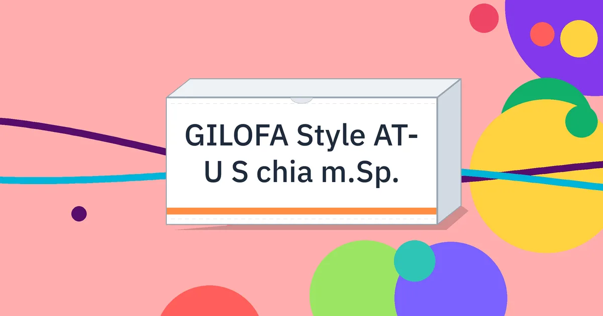Symbolbild: Packung mit der Aufschrift GILOFA Style AT-U S chia m.Sp. (PZN 16728407) – Verfügbarkeit und Bezug in Apotheken in Frankfurt am Main