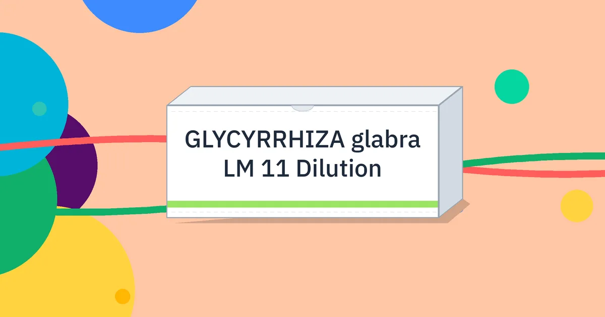 Symbolbild: Packung mit der Aufschrift GLYCYRRHIZA glabra LM 11 Dilution (PZN 12880816) – Verfügbarkeit und Bezug in Apotheken in Frankfurt am Main