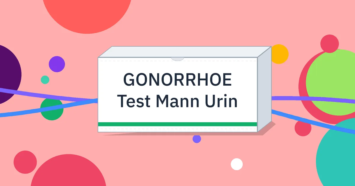 Symbolbild: Packung mit der Aufschrift GONORRHOE Test Mann Urin (PZN 19971462) – Verfügbarkeit und Bezug in Apotheken in Frankfurt am Main