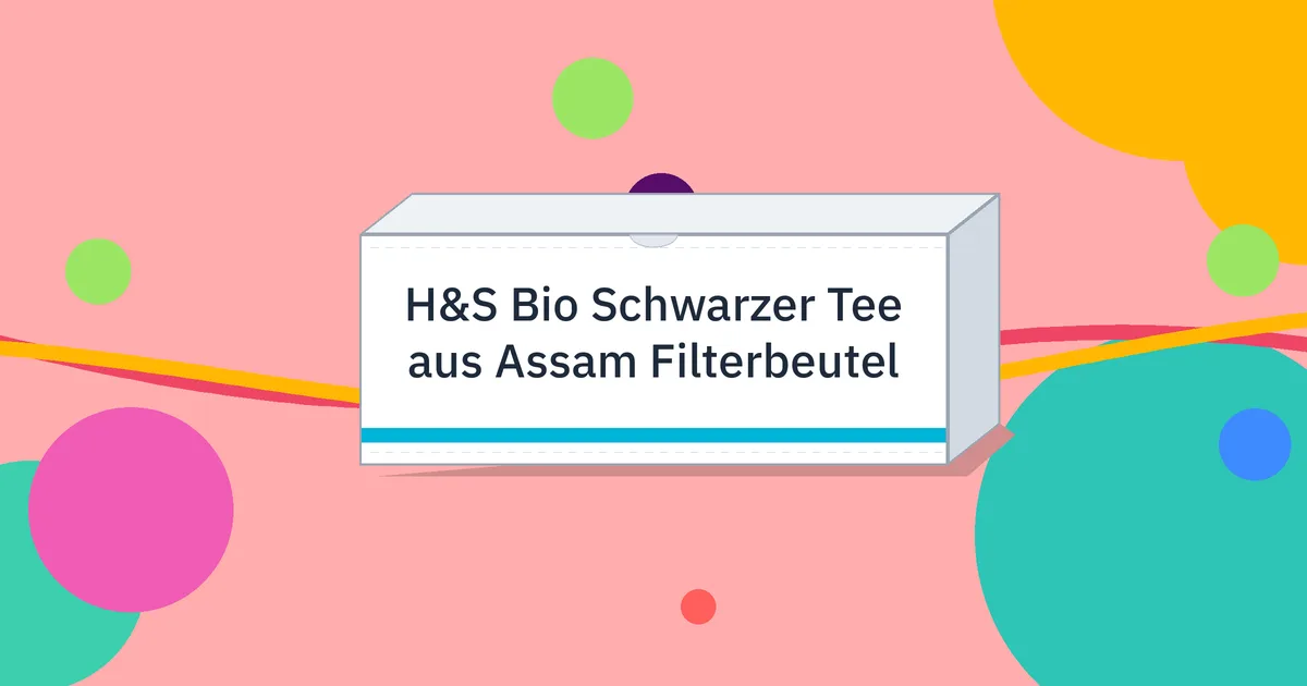 Symbolbild: Packung mit der Aufschrift H&S Bio Schwarzer Tee aus Assam Filterbeutel (PZN 17442535) – Verfügbarkeit und Bezug in Apotheken in Frankfurt am Main