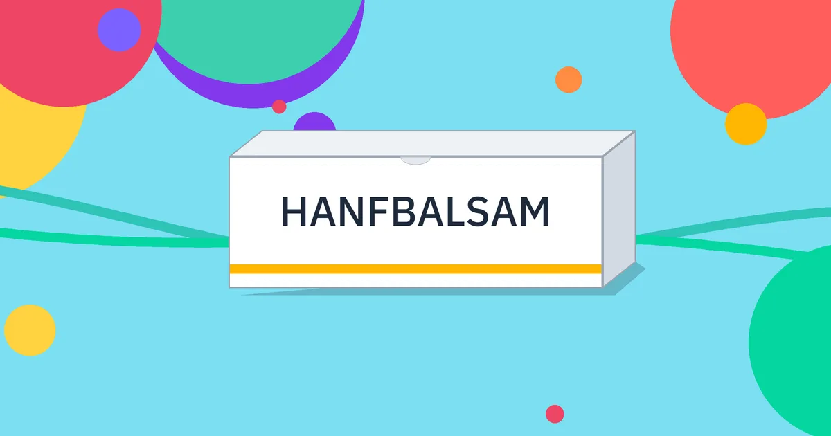 Symbolbild: Packung mit der Aufschrift HANFBALSAM (PZN 12373930) – Verfügbarkeit und Bezug in Apotheken in Frankfurt am Main