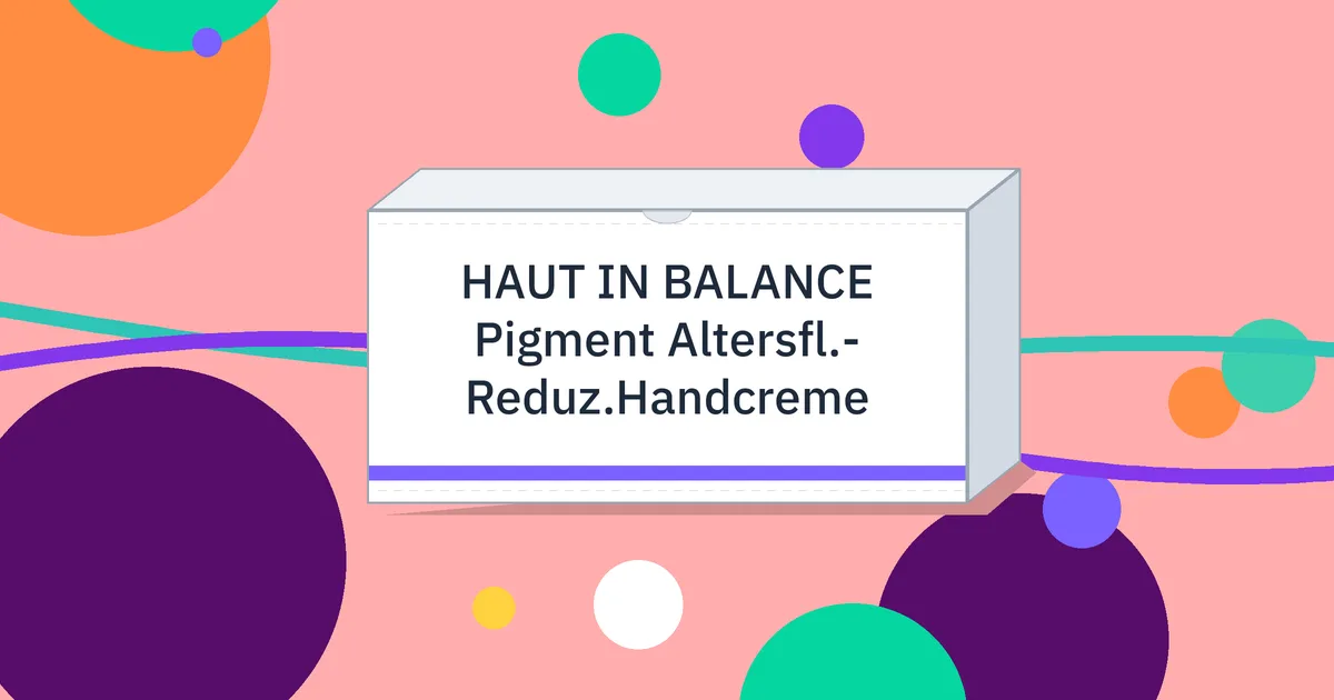 Symbolbild: Packung mit der Aufschrift HAUT IN BALANCE Pigment Altersfl.-Reduz.Handcreme (PZN 05027185) – Verfügbarkeit und Bezug in Apotheken in Frankfurt am Main