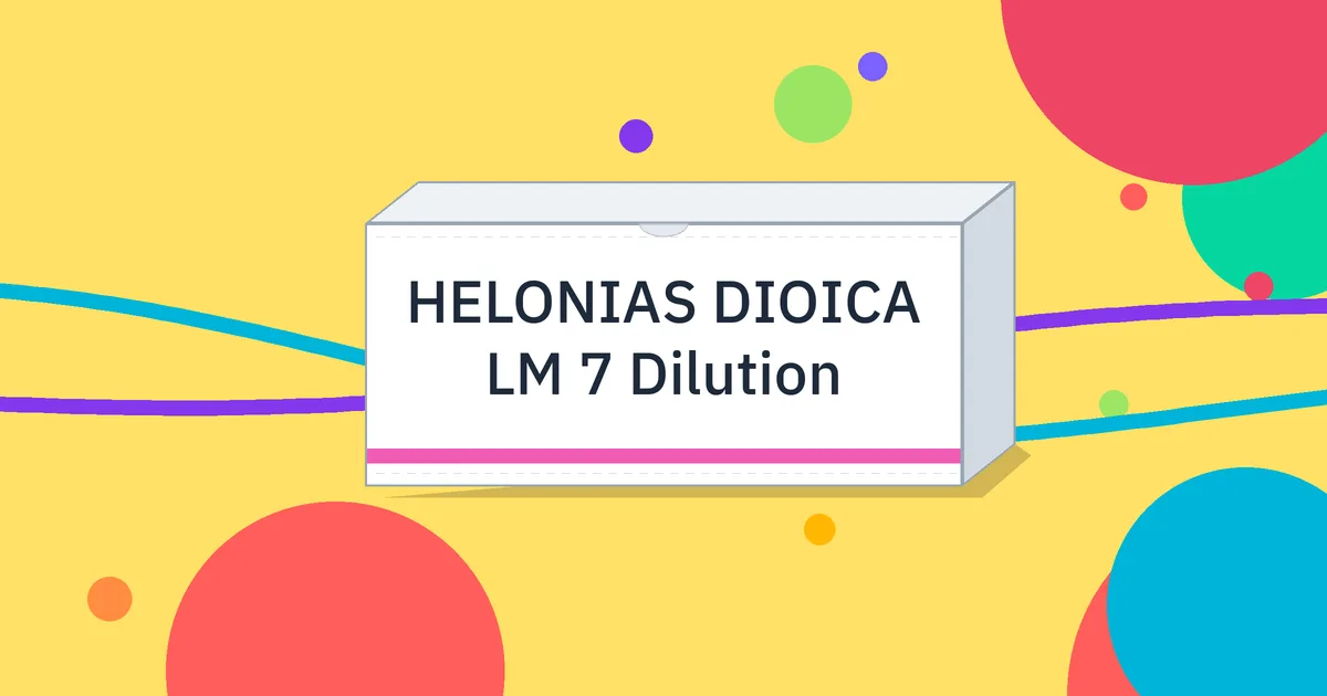 Symbolbild: Packung mit der Aufschrift HELONIAS DIOICA LM 7 Dilution (PZN 12886977) – Verfügbarkeit und Bezug in Apotheken in Frankfurt am Main