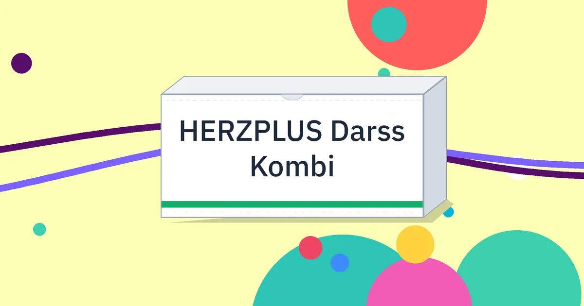 Symbolbild: Packung mit der Aufschrift HERZPLUS Darss Kombi (PZN 11335488) – Verfügbarkeit und Bezug in Apotheken in Frankfurt am Main