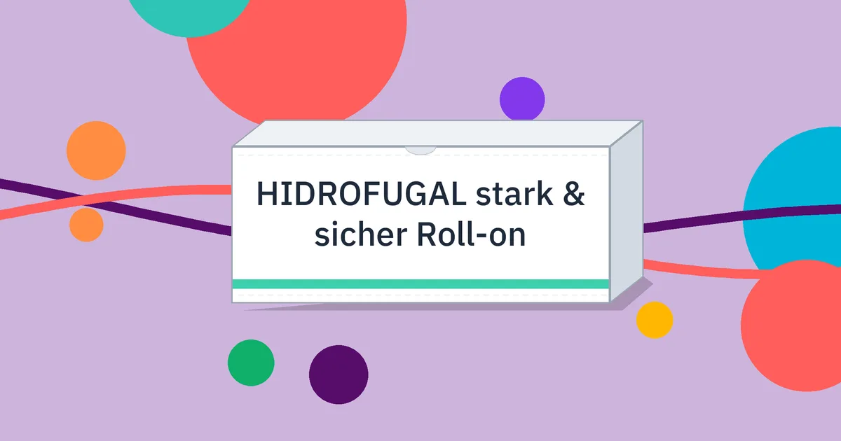 Symbolbild: Packung mit der Aufschrift HIDROFUGAL stark & sicher Roll-on (PZN 18397446) – Verfügbarkeit und Bezug in Apotheken in Frankfurt am Main