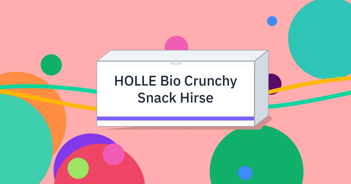 Symbolbild: Packung mit der Aufschrift HOLLE Bio Crunchy Snack Hirse (PZN 12553773) – Verfügbarkeit und Bezug in Apotheken in Frankfurt am Main